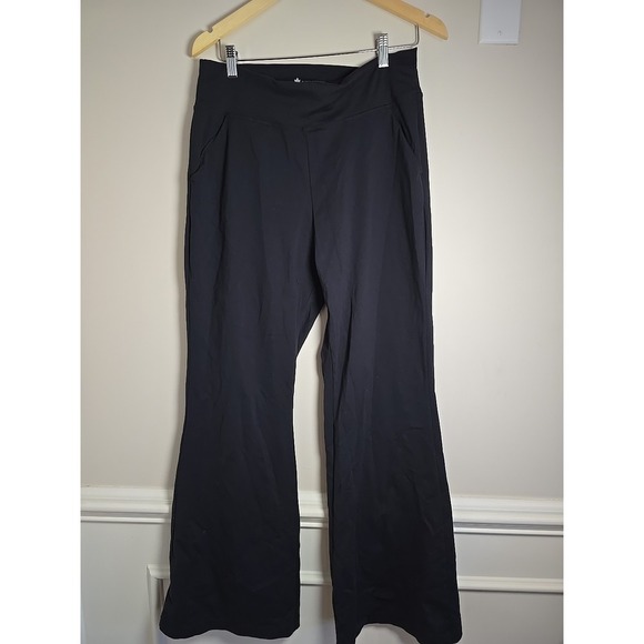 Pants & Jumpsuits | Kira Grace Yoga Pants Black Pull On Boho Wide Leg ...